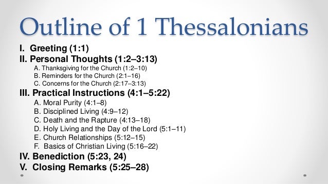 Bible Study of 1 Thessalonians , week 1