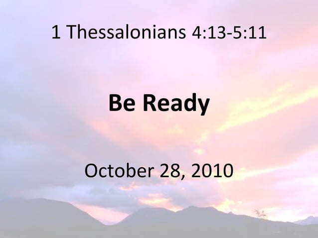 1 thessalonians 4 5 rapture | PPT