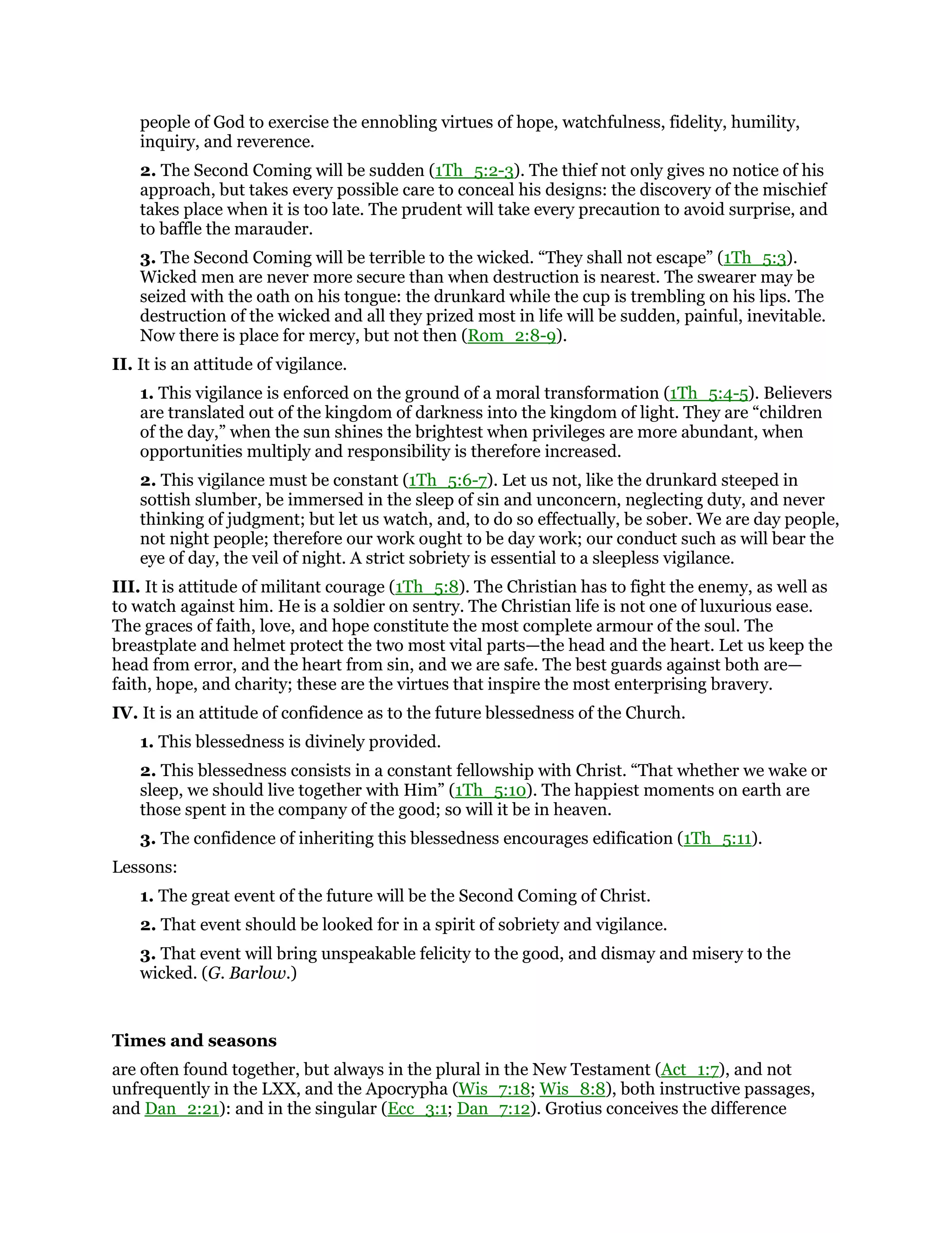 1 thessalonians 5 commentary | PDF