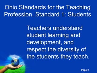 Standard 1: Students | PPT