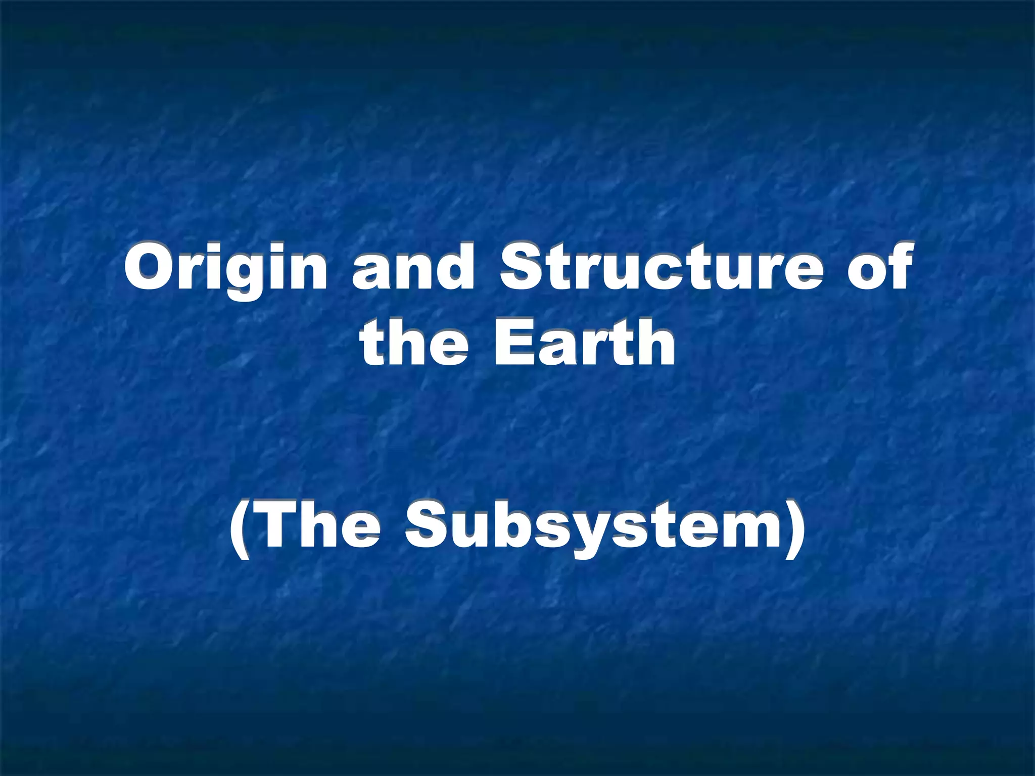 The Subsystem.pptx | Geography | Science