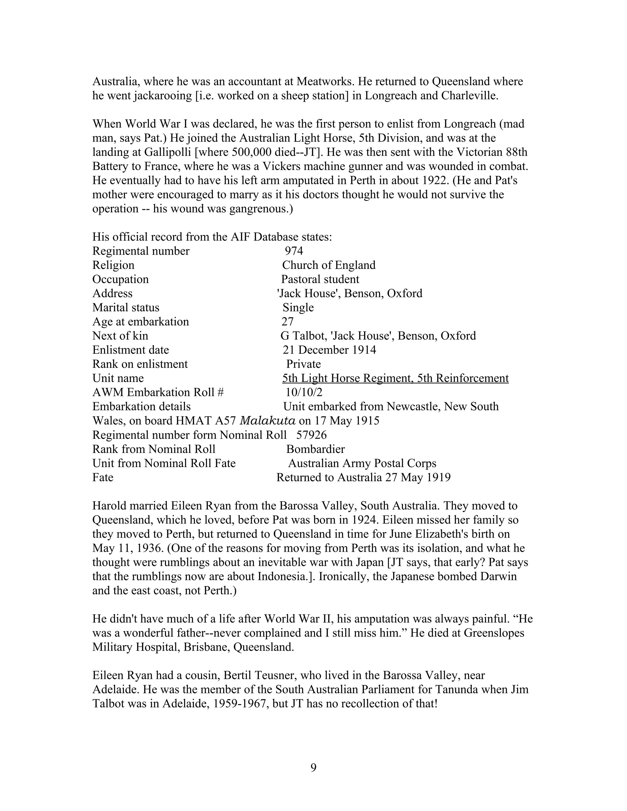 1 The Talbot Family History | DOC