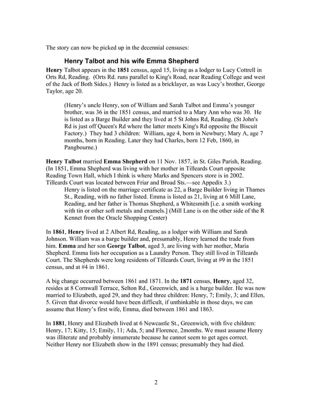 1 The Talbot Family History | DOC