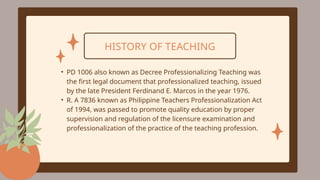 1 The Teaching Profession.pptx early childhood | PPTX