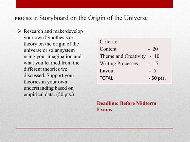 Lesson 1: The Universe and the Expanding Solar System | PPT