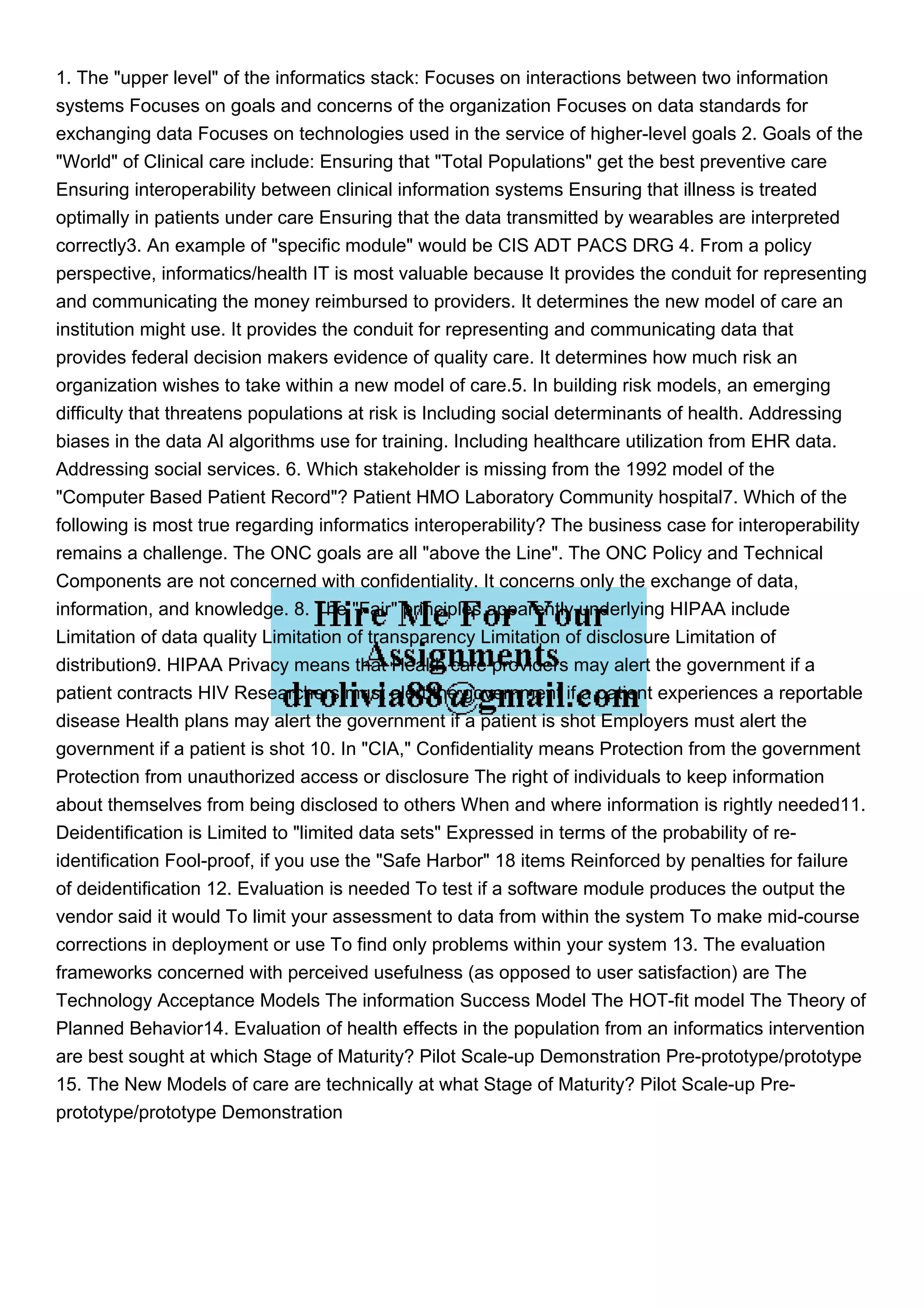 1 The upper level of the informatics stack Focuses on in.pdf