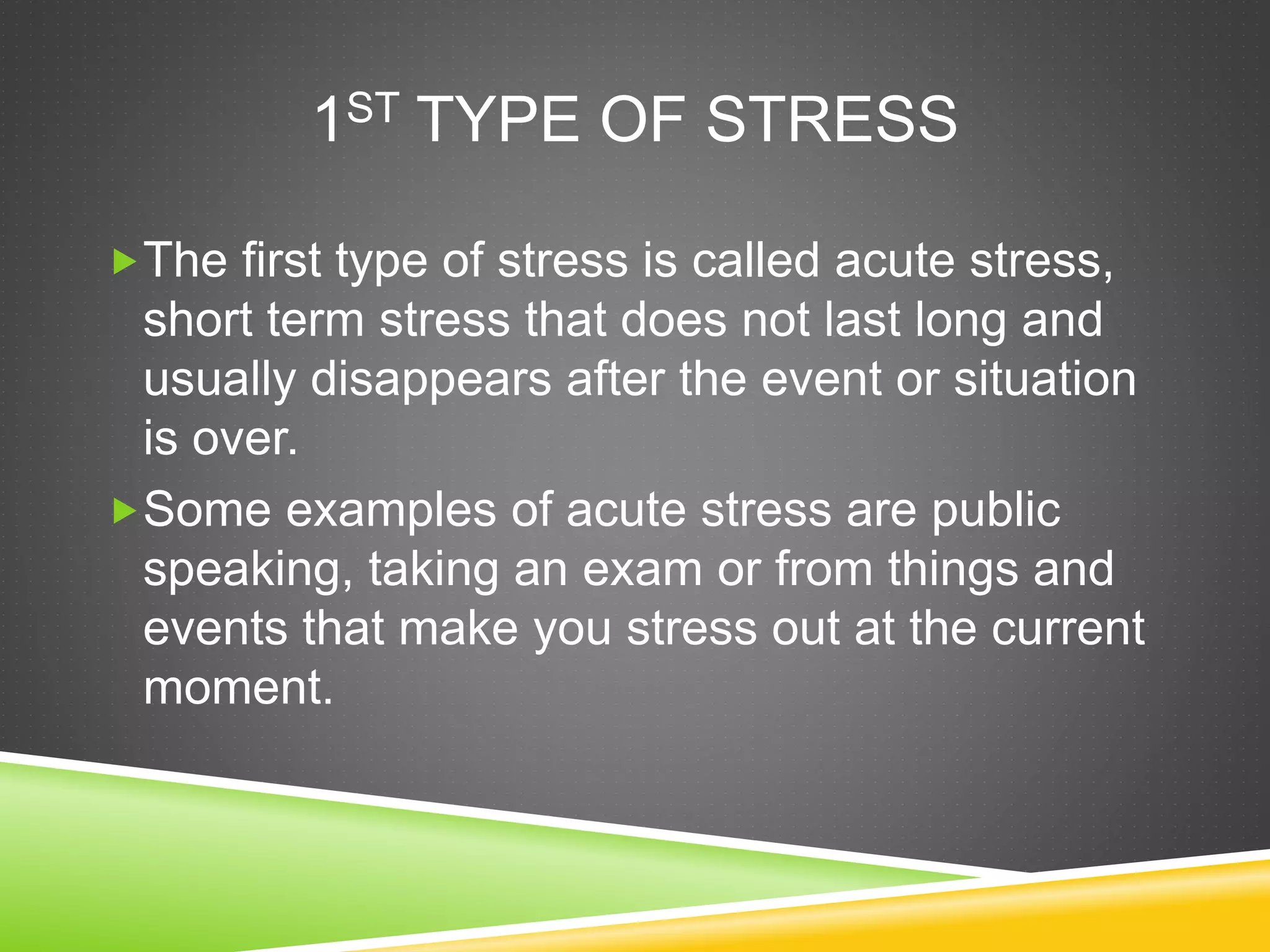 Three types of stress | PPTX | Diseases and Conditions | Medical Health