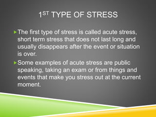 Three types of stress | PPTX