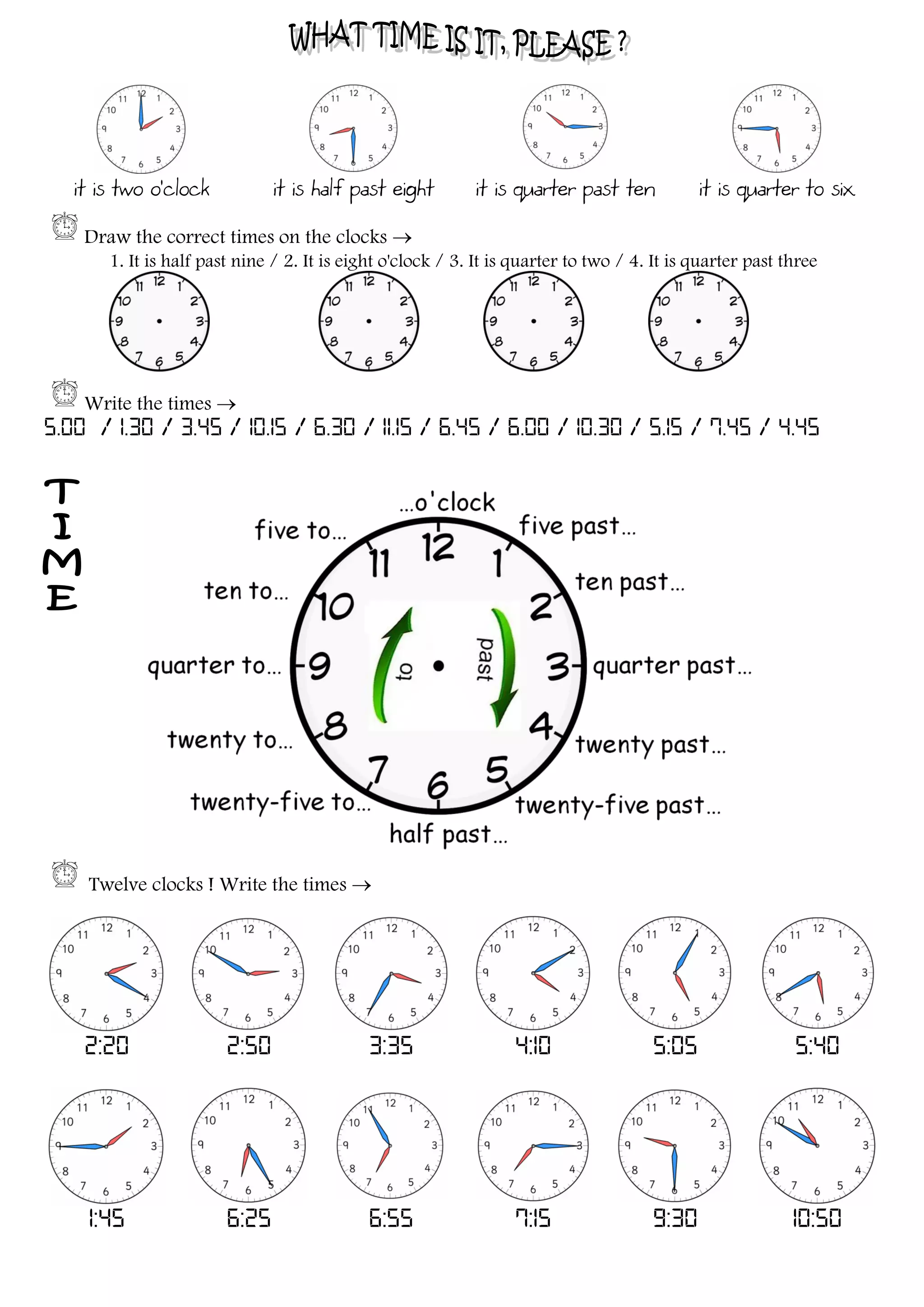 1 time worksheet | PDF
