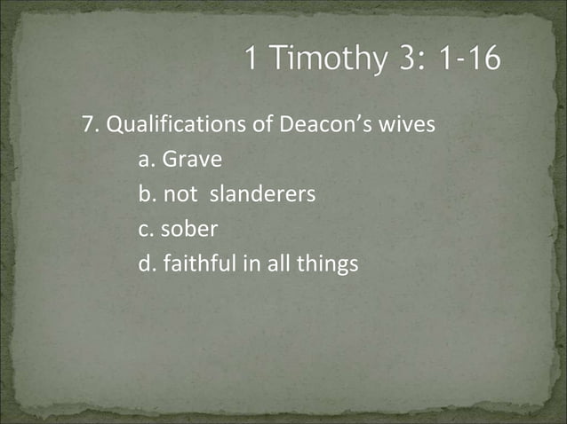 1 Timothy 3 | PPT