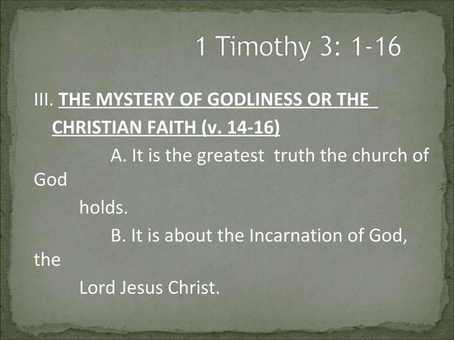1 Timothy 3 | PPT