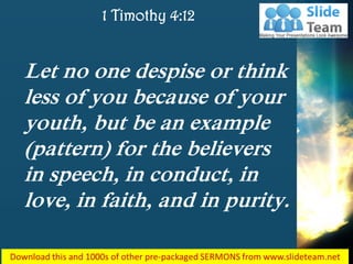 1 timothy 4 12 love in faith and in purity power point church sermon | PDF