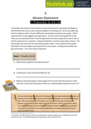 1 Timothy Bible Study | PDF