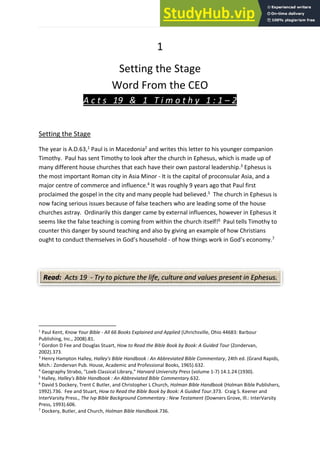 1 Timothy Bible Study | PDF
