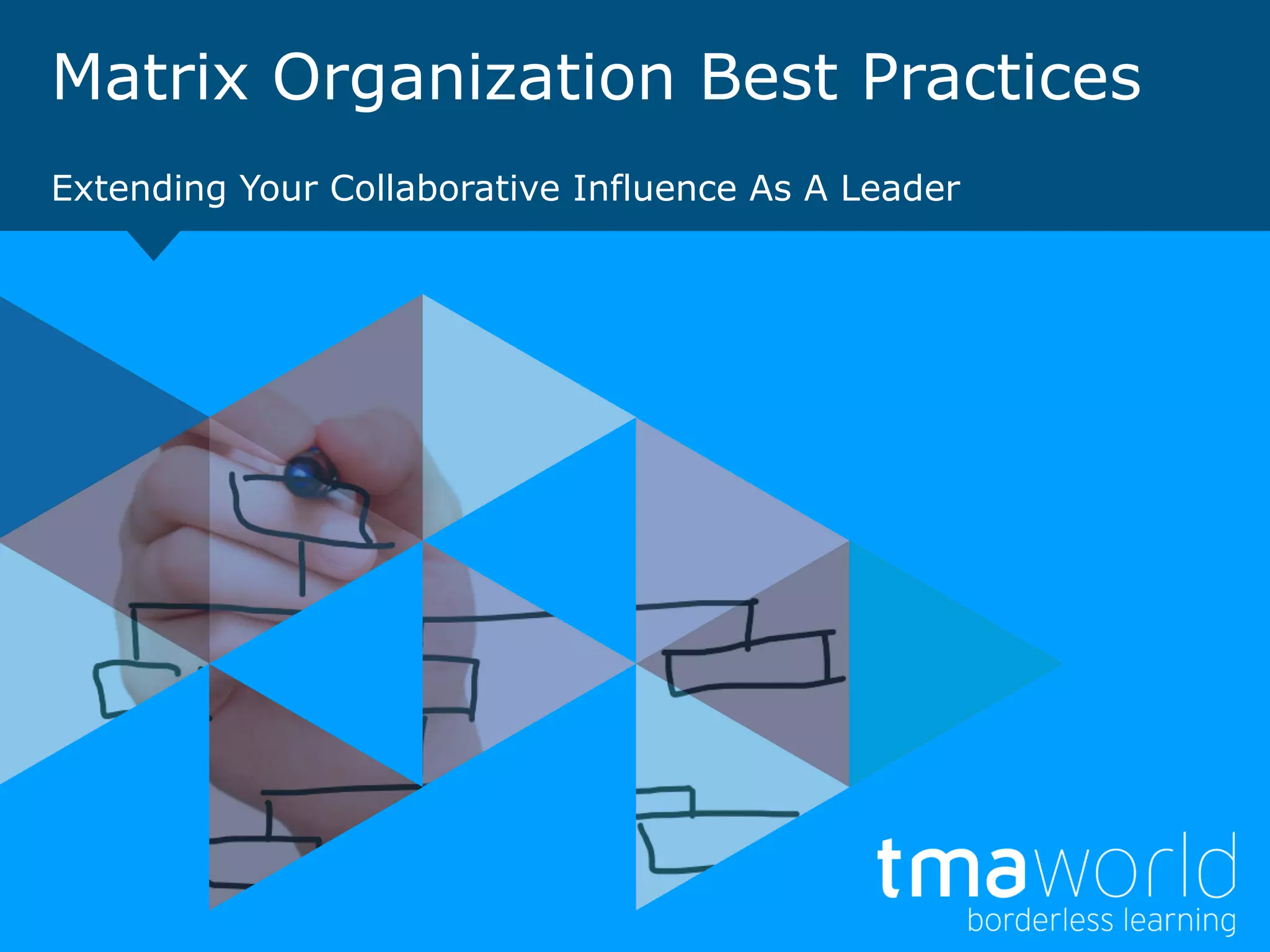 TMA World Viewpoint 26: Matrix Organization Best Practices - Extending ...