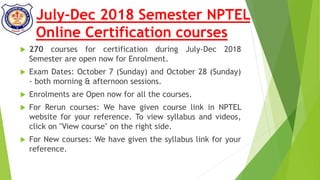 NPTEL_course to learn through online in various areas | PPTX