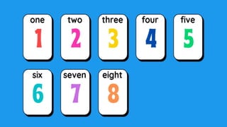 1 to 10 PowerPoint presentation for pre schoolers. | PPTX