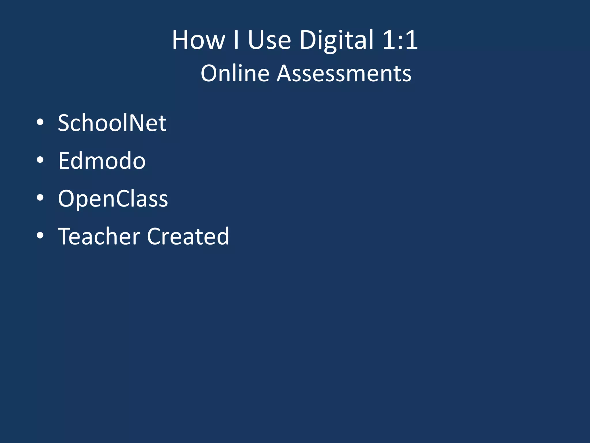 1 to 1 digital learning ppt | PPTX