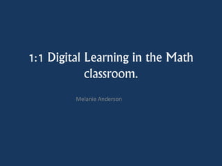 1 to 1 digital learning ppt | PPTX