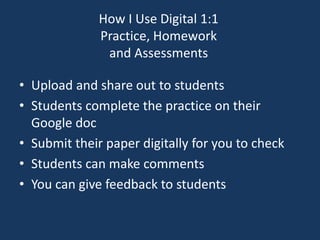 1 to 1 digital learning ppt | PPTX