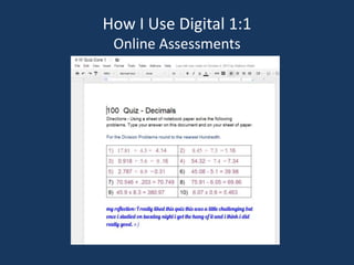 1 to 1 digital learning ppt | PPTX