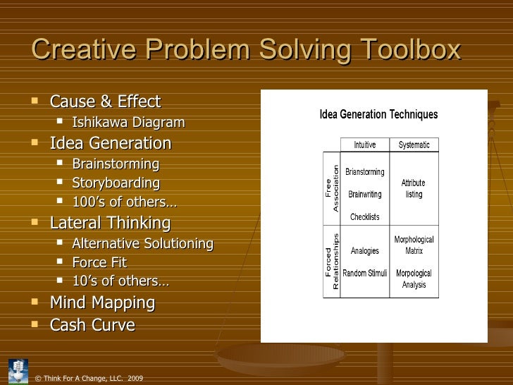 Tools for Creative Problem Solving/Innovation & Tools for SixSigma/Le…