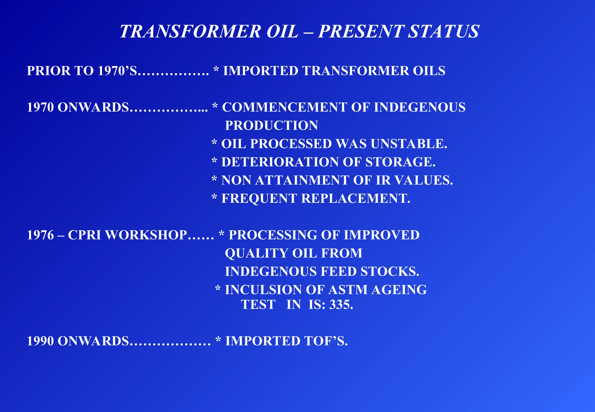 transformer oil presentation, power transformer | PPT