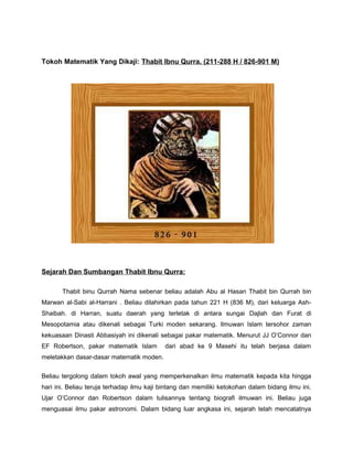 1 tokoh thabit ibnu qurra ,assigment | DOC