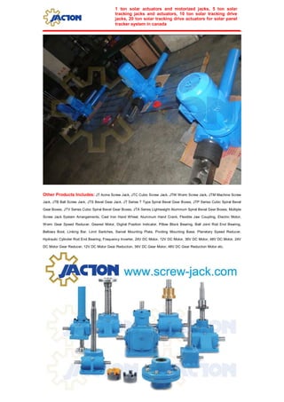 1 ton solar actuators and motorized jacks, 5 ton solar tracking jacks ...