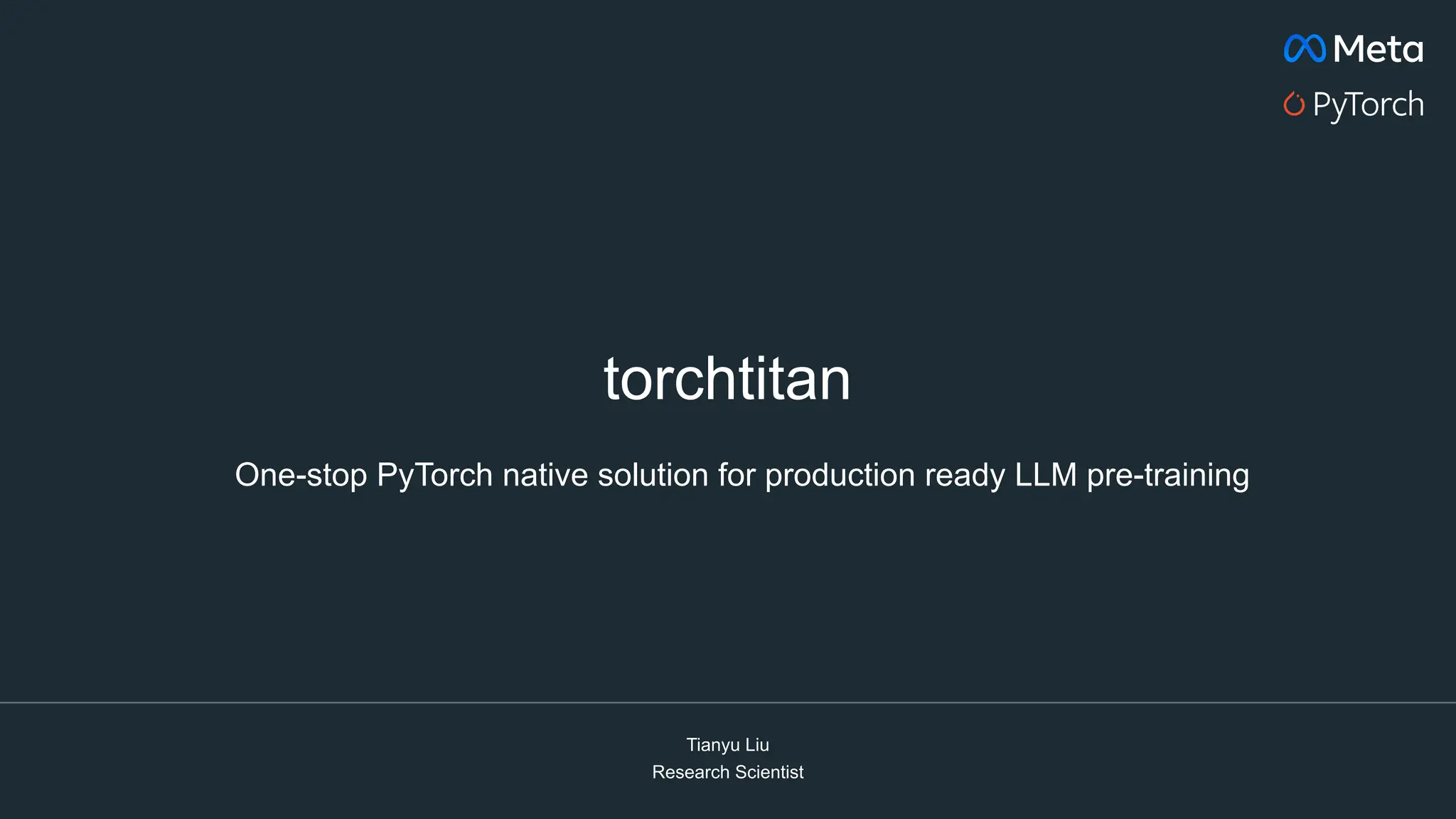 Ai Ml Infra Meetup Torchtitan One Stop Pytorch Native Solution For Production Ready Llm Pre