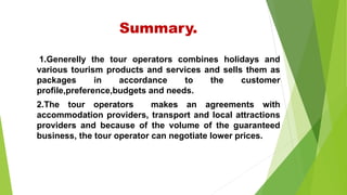 1 tour operation management | PPTX