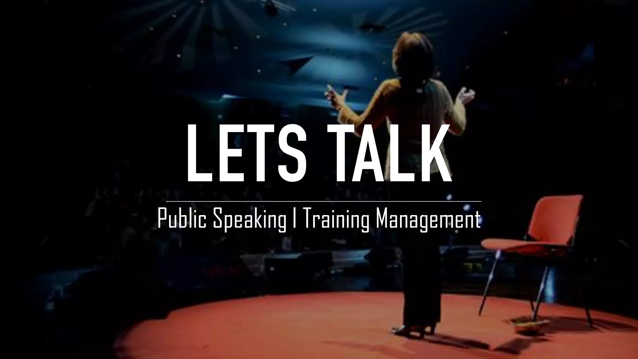 TFT - Public Speaking & Training Management (Basic) | PDF