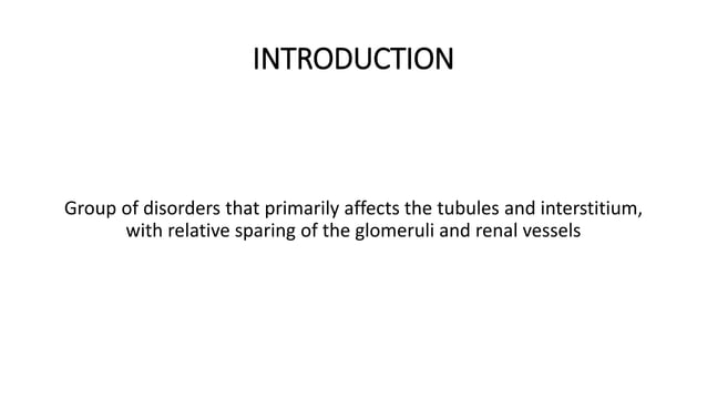 Tubulointerstitial disease | PPTX | Blood Disorders | Diseases and ...