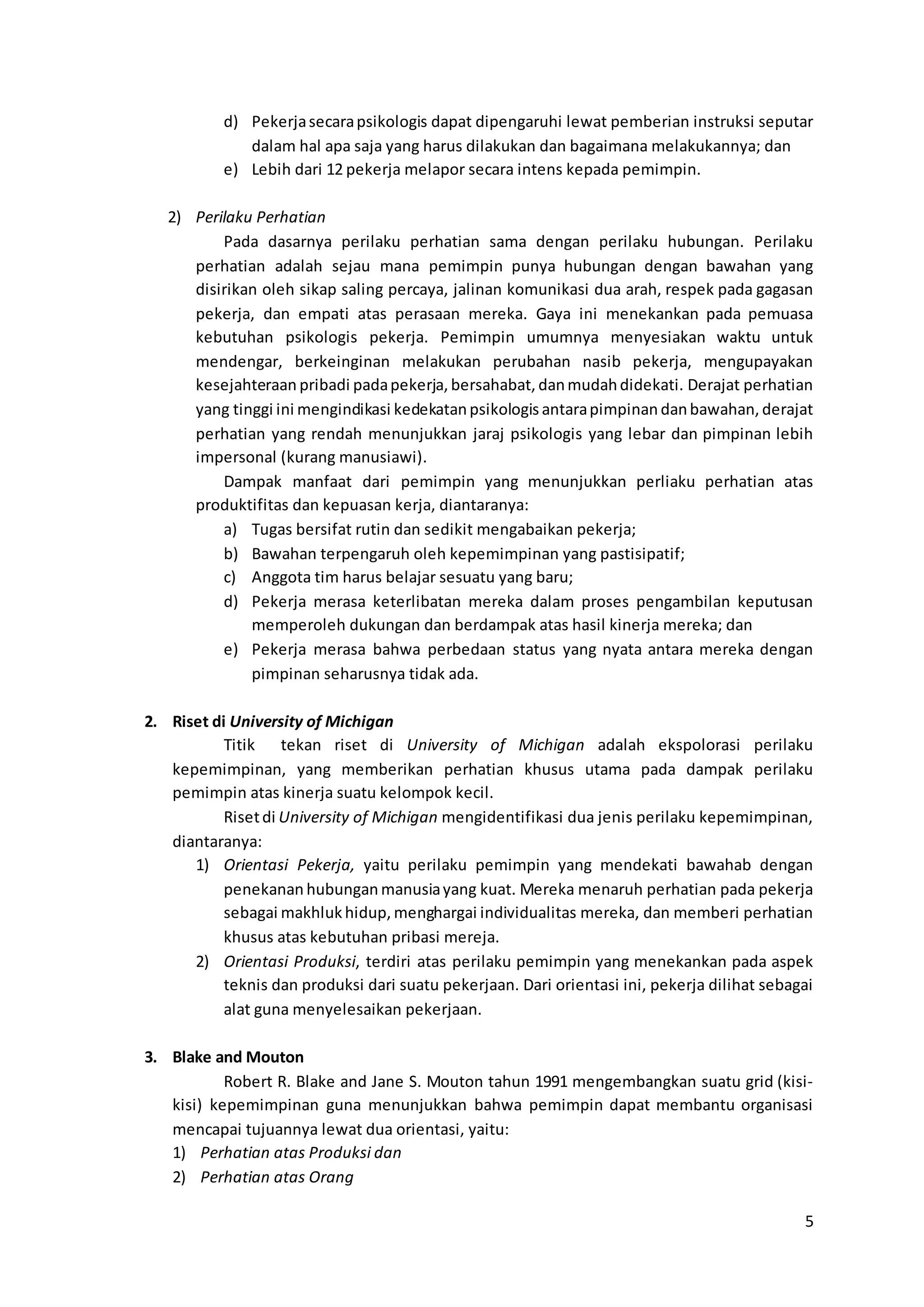 Pendekatan dalam kepemimpinan | DOCX