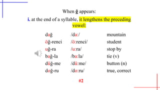 Turkish alphabet - How to pronounce ğ | PPT