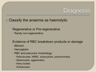 SASH : Haemolytic anemia by Dr Sara M. Cowan | PPT