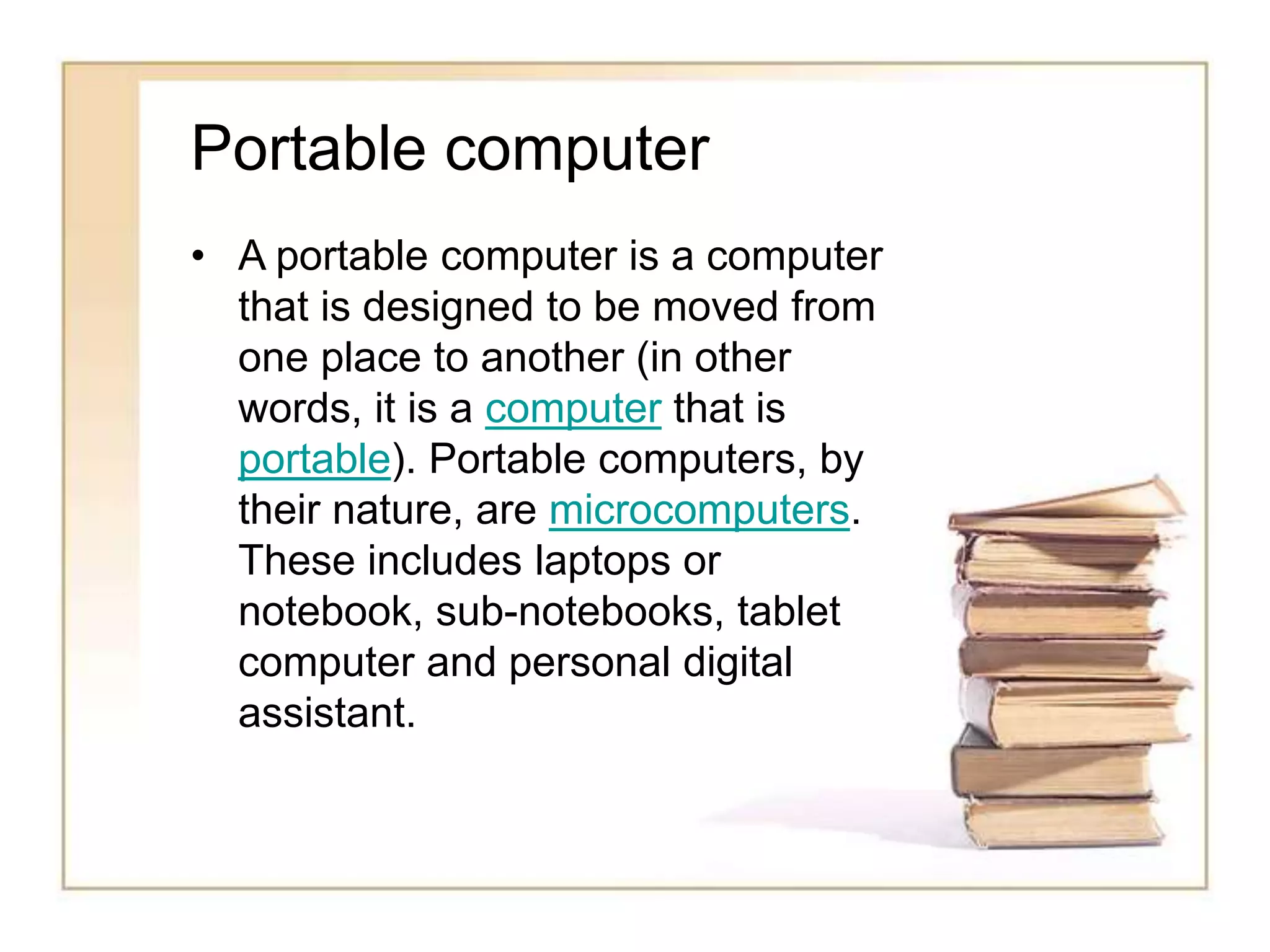 1 types of computers | PPT | Laptops | Computing