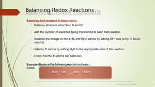 1 Types of reactions, solution stoichiometry, concentrations and ...