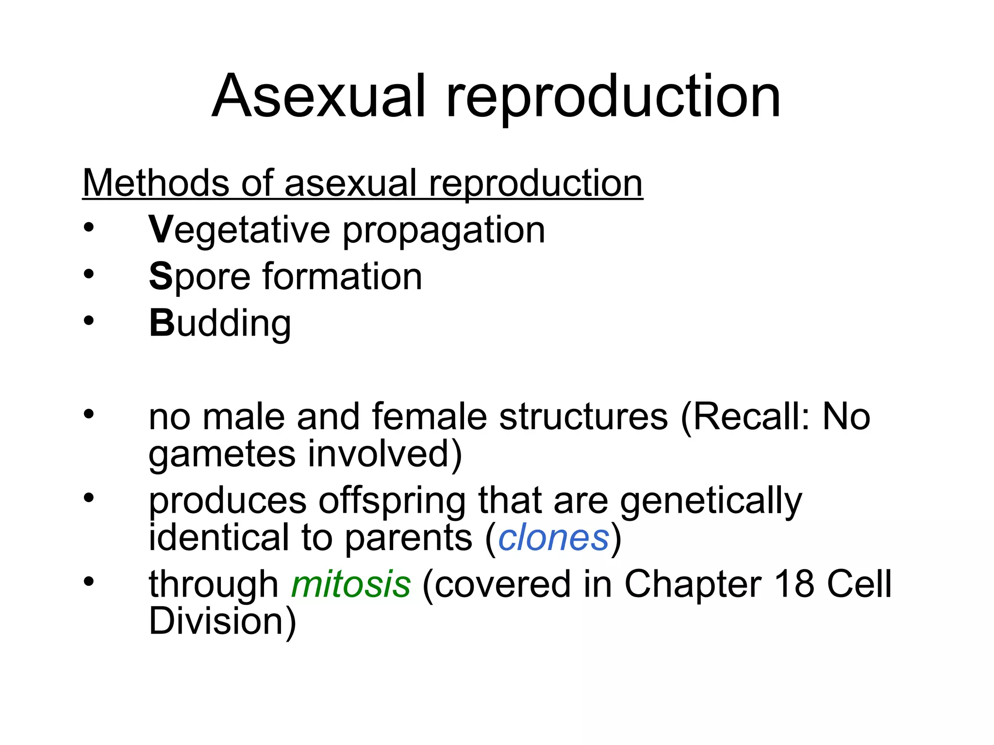 Chapter 16 Reproduction in Plants Lesson 1 - Types of reproduction in ...
