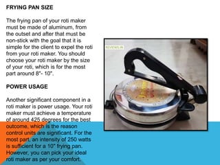 TYPES OF ROTI MAKER & BUYING GUIDE | PPT