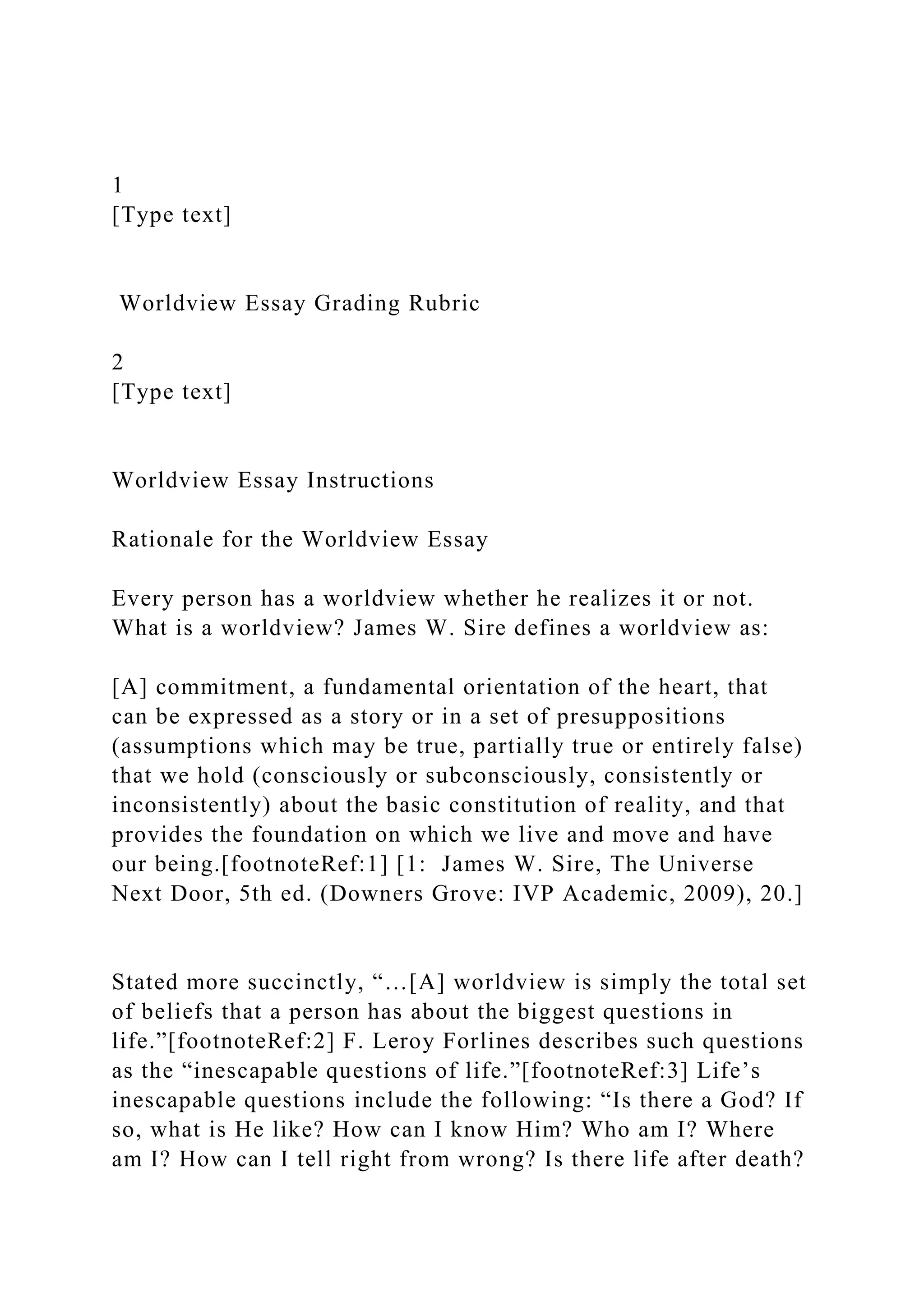 1[Type text] Worldview Essay Grading Rubric2[Type te.docx