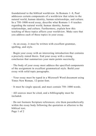 1[Type text] Worldview Essay Grading Rubric2[Type te.docx