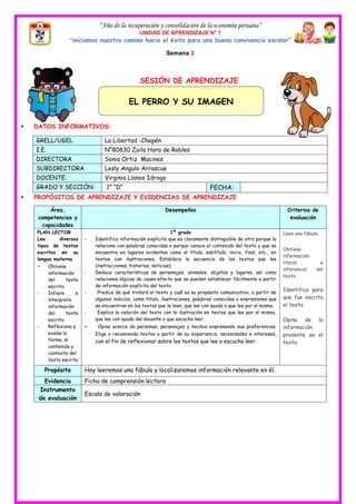 1º U1 S2 SESION D4 PLAN LECTOR EL PERRO Y SU IMAGEN.docx