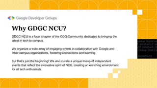 GDGC NCU Orientation Session 2024-25.pptx | Web Development | Internet