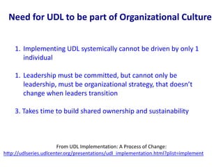 Universal Design for Learning at Inclusive Education Institute | PPT