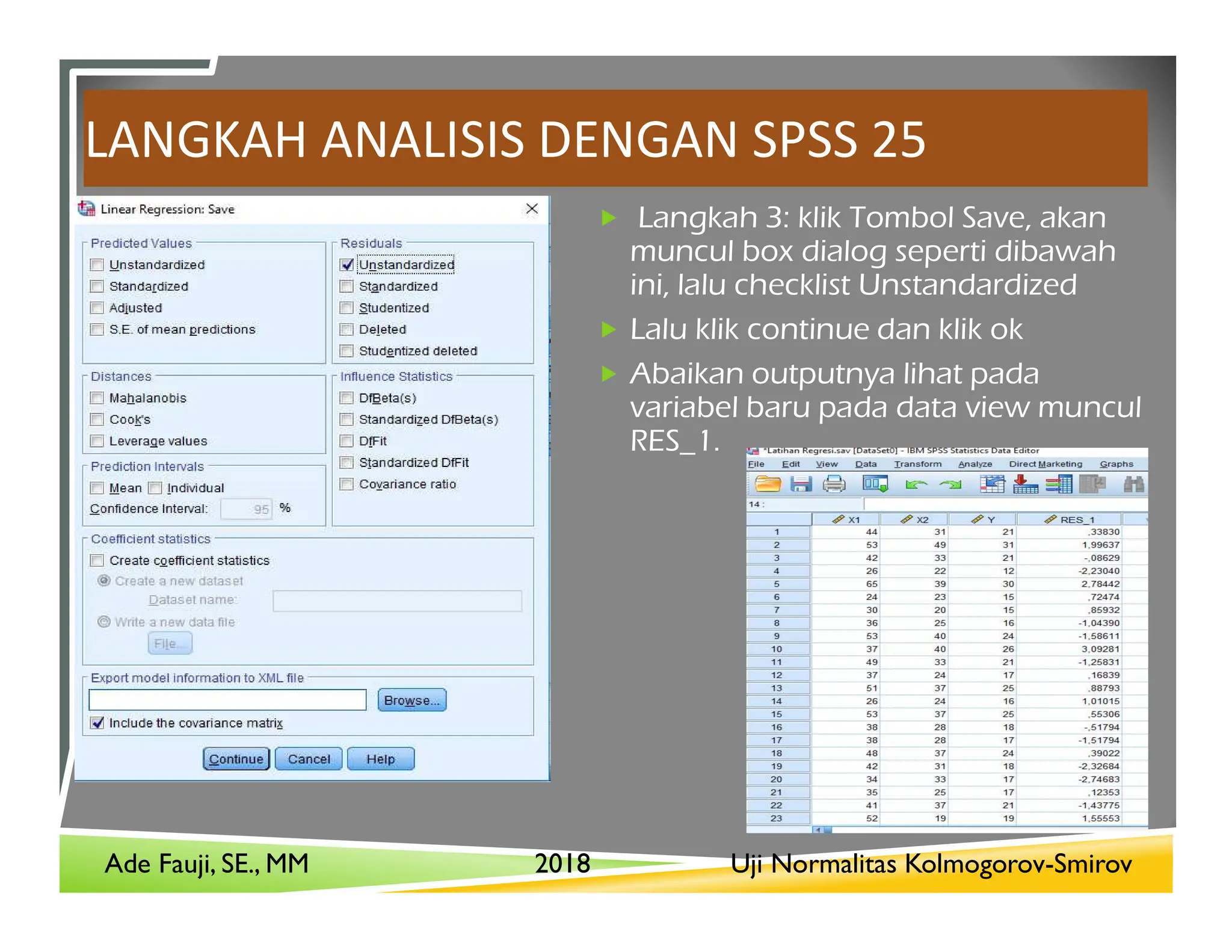 UJI NORMALITAS DENGAN SPSS VERSI 26 KOLMOGROV | PDF
