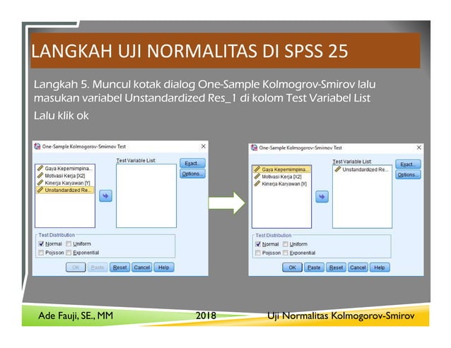 UJI NORMALITAS DENGAN SPSS VERSI 26 KOLMOGROV | PDF