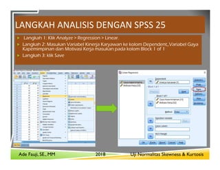 UJI NORMALITAS DENGAN SPSS VERSI 26 KOLMOGROV | PDF