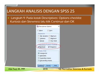 UJI NORMALITAS DENGAN SPSS VERSI 26 KOLMOGROV | PDF