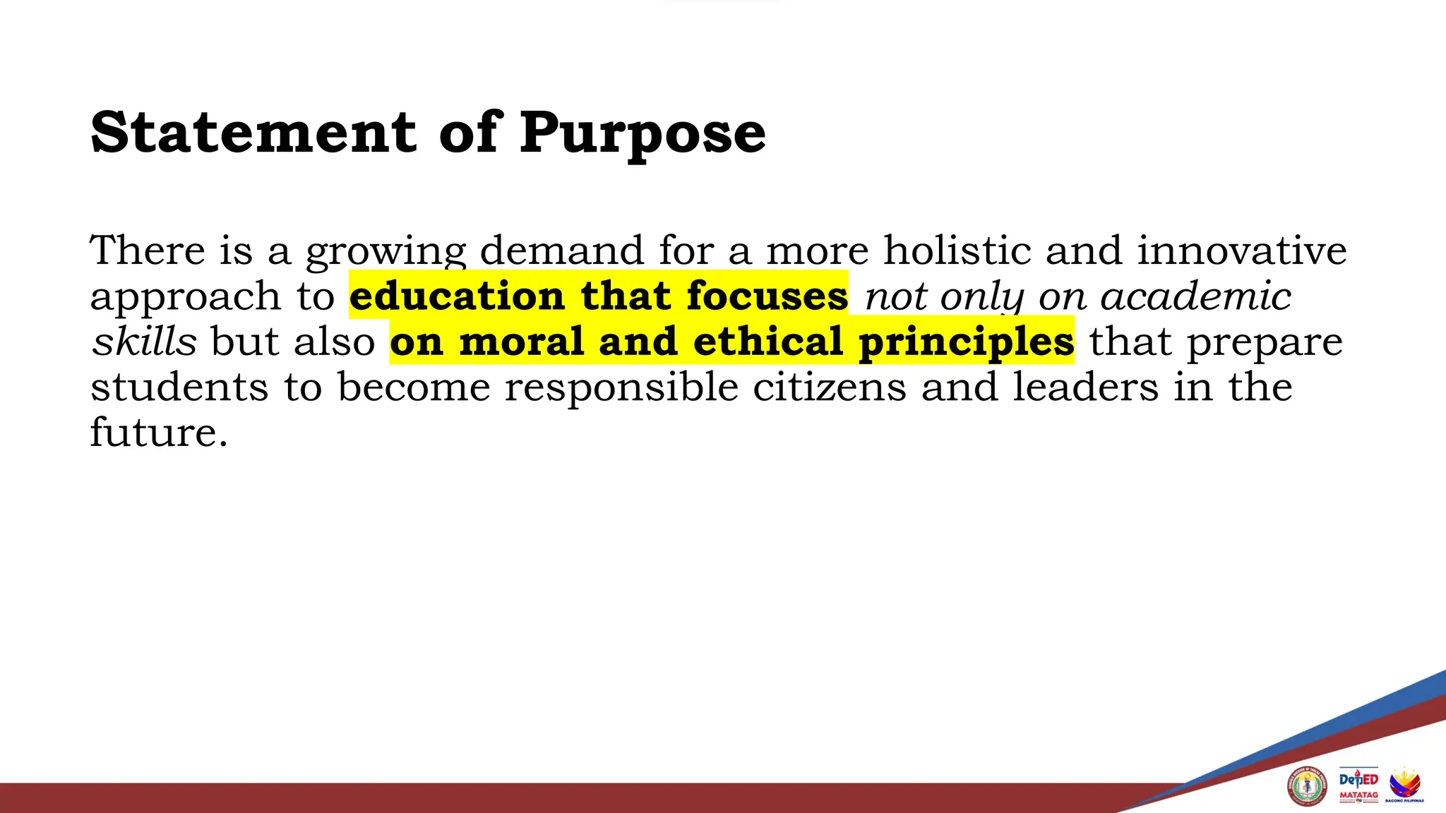 1 Ukit Marangal - Statement of Purpose.pptx | Education